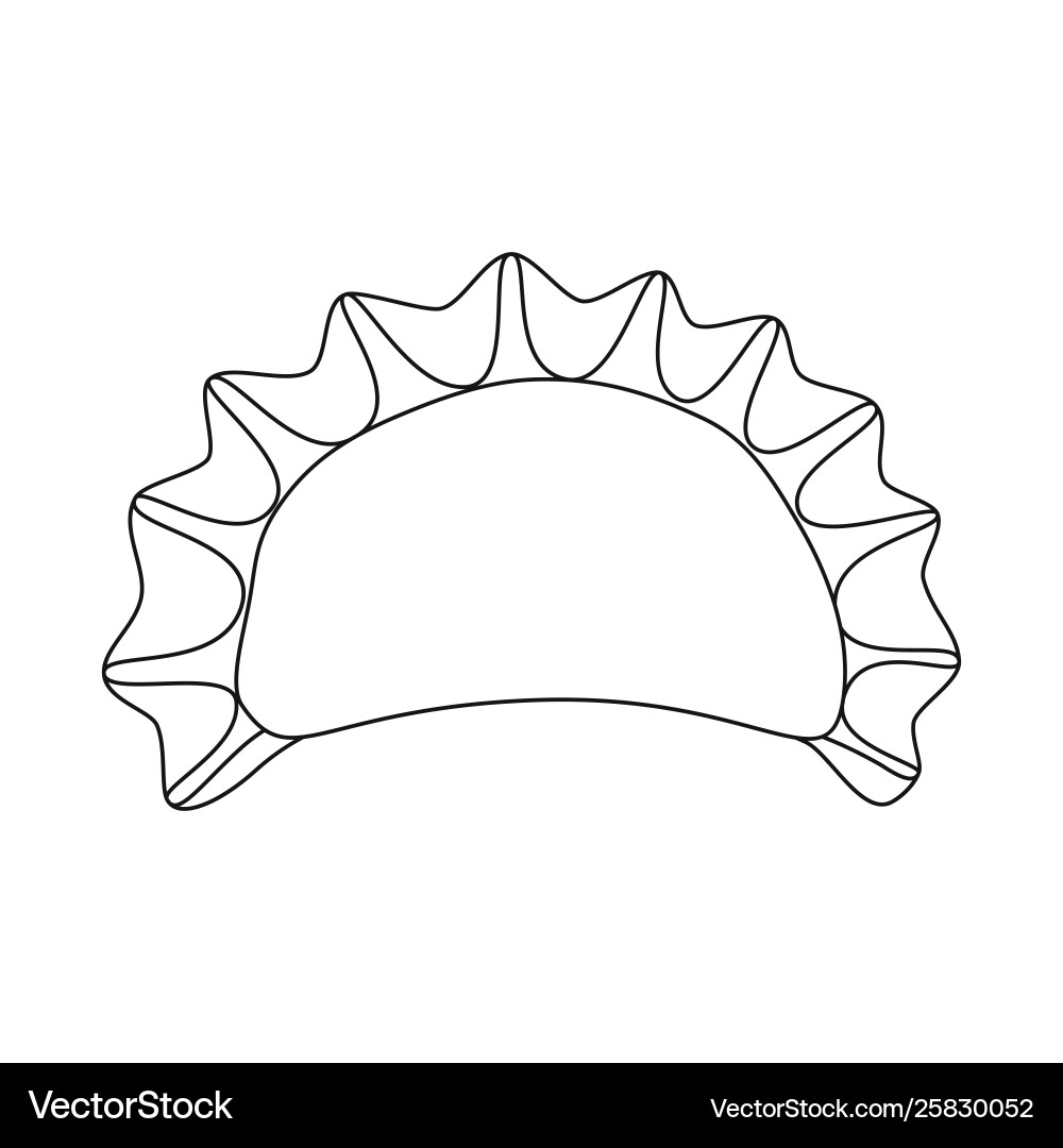 Isolated object pierogi and russian symbol Vector Image