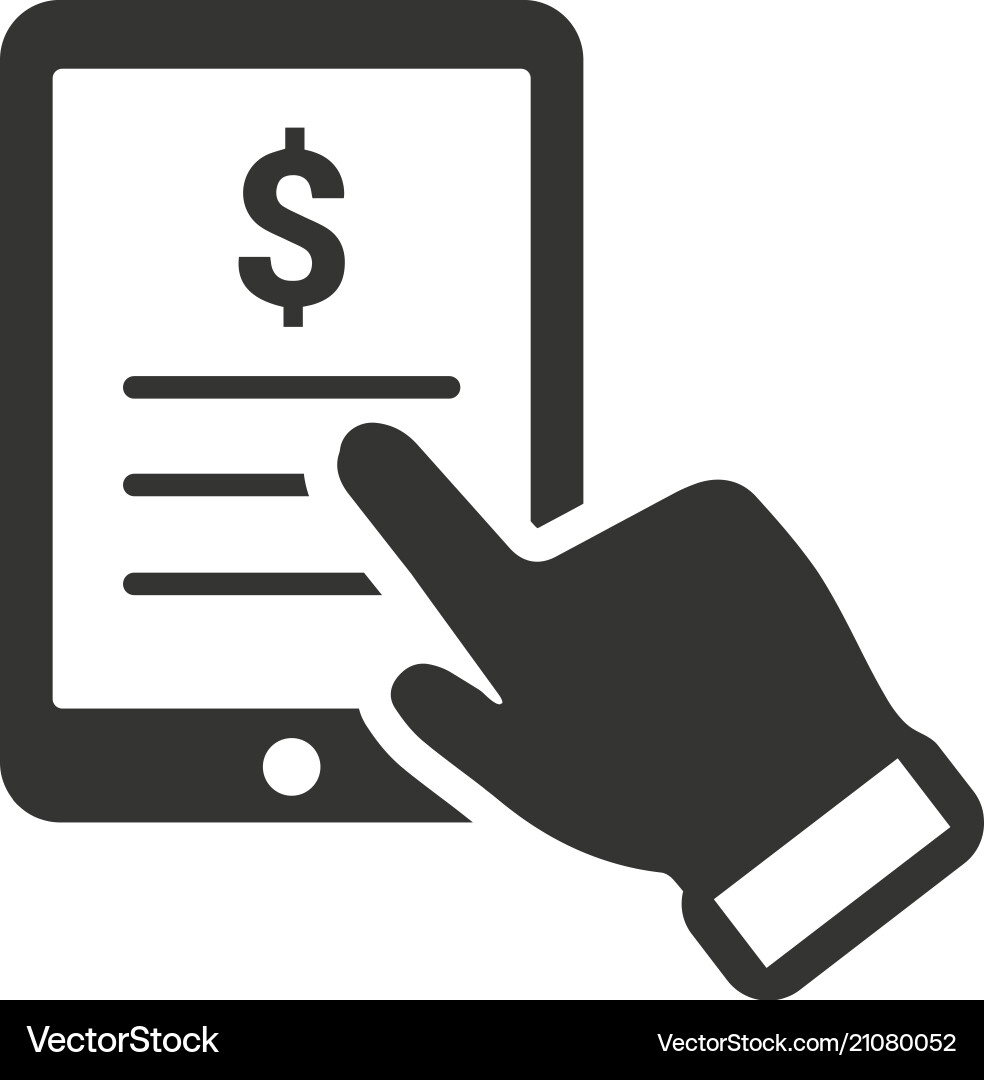 Online banking tab icon Royalty Free Vector Image