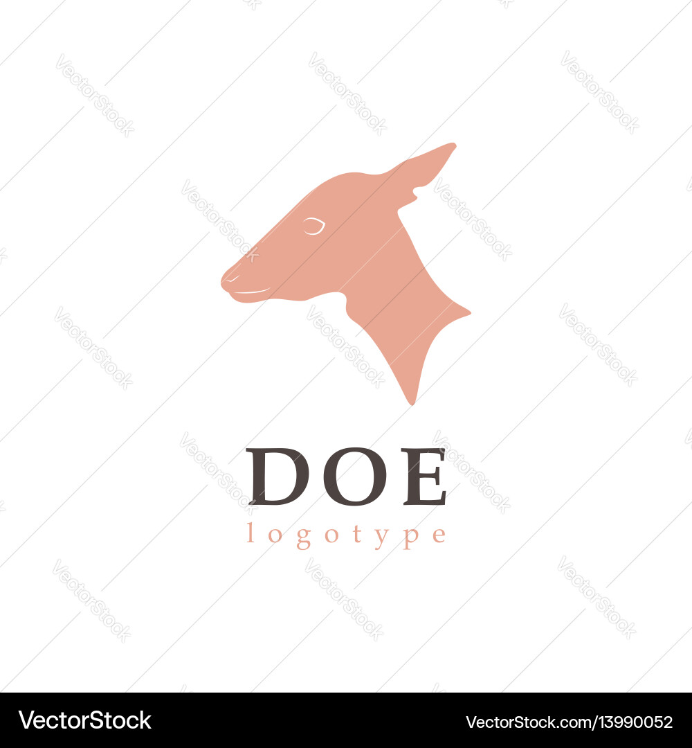 Profile silhouette doe Royalty Free Vector Image