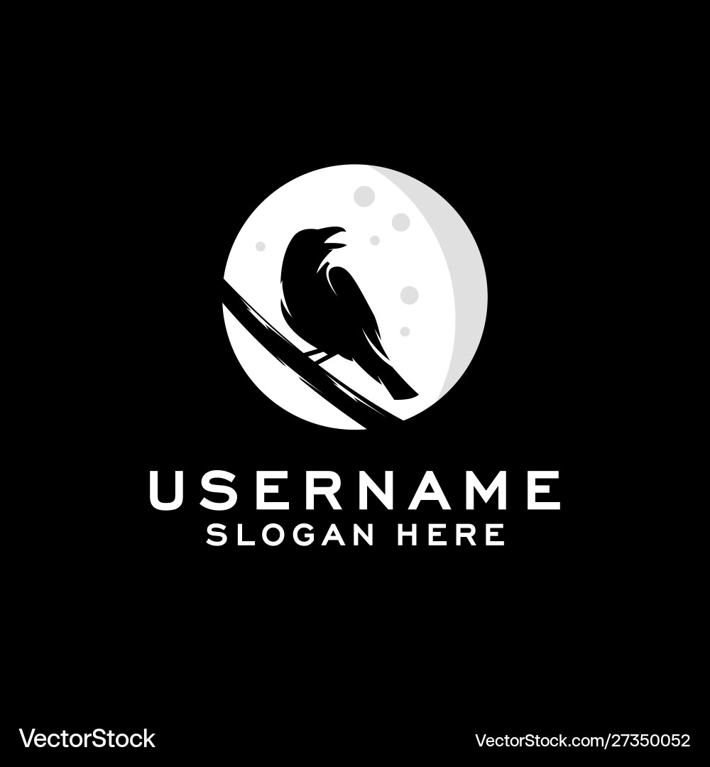 Raven logo Royalty Free Vector Image - VectorStock