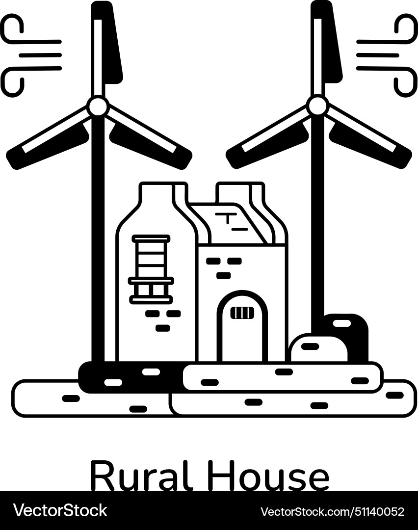 Rural house Royalty Free Vector Image - VectorStock
