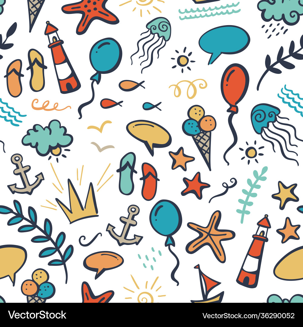 Summer boundless background Royalty Free Vector Image