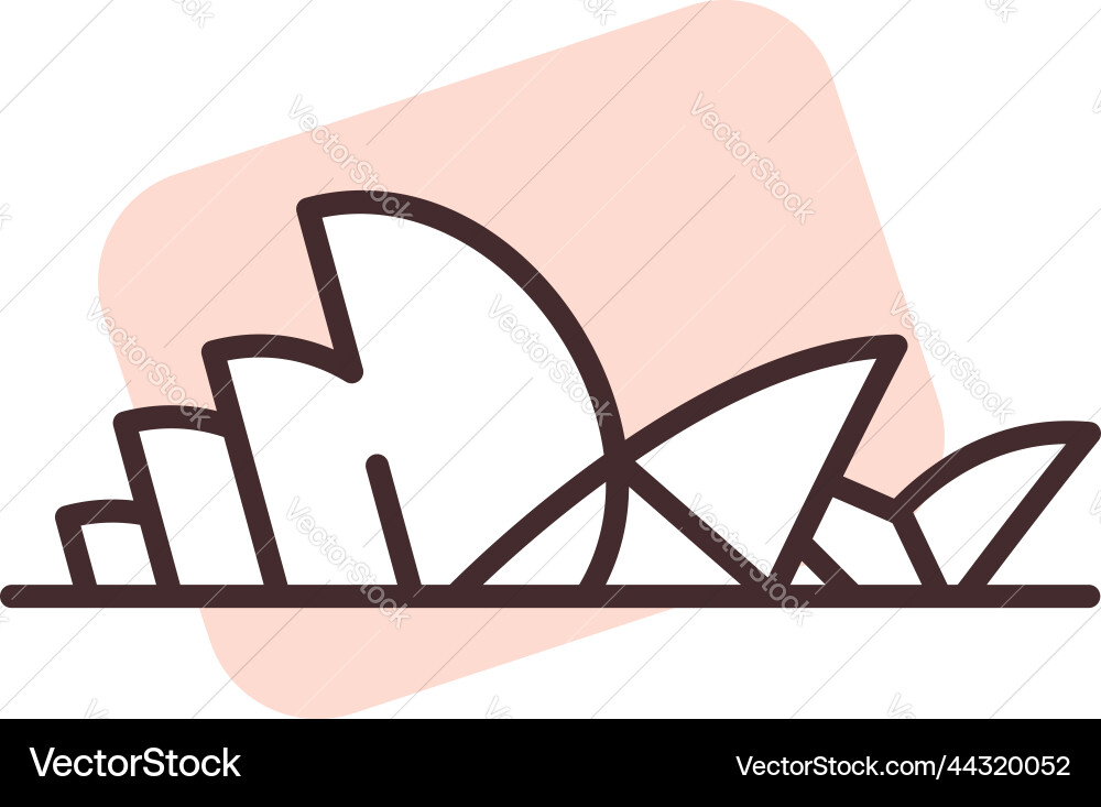 Sydney opera on white background Royalty Free Vector Image