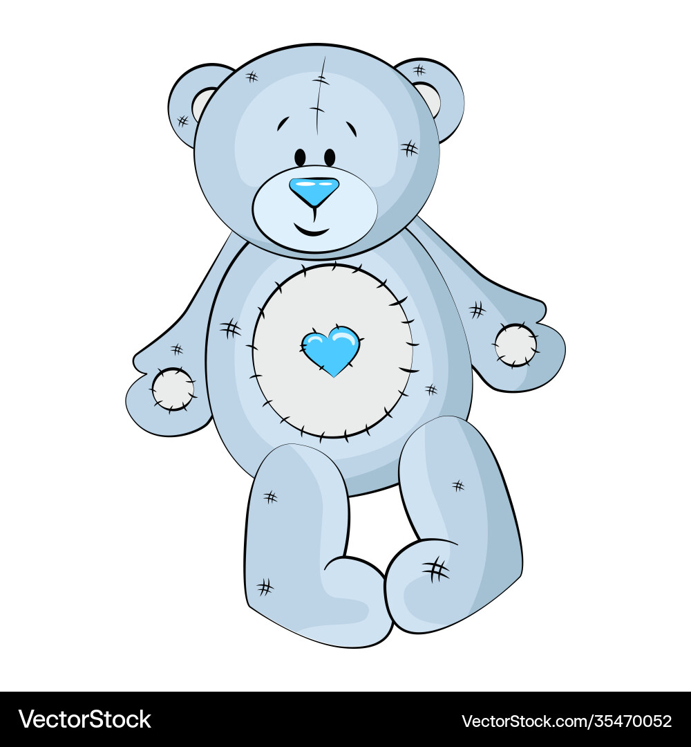 Teddy bear cartoon toy child Royalty Free Vector Image