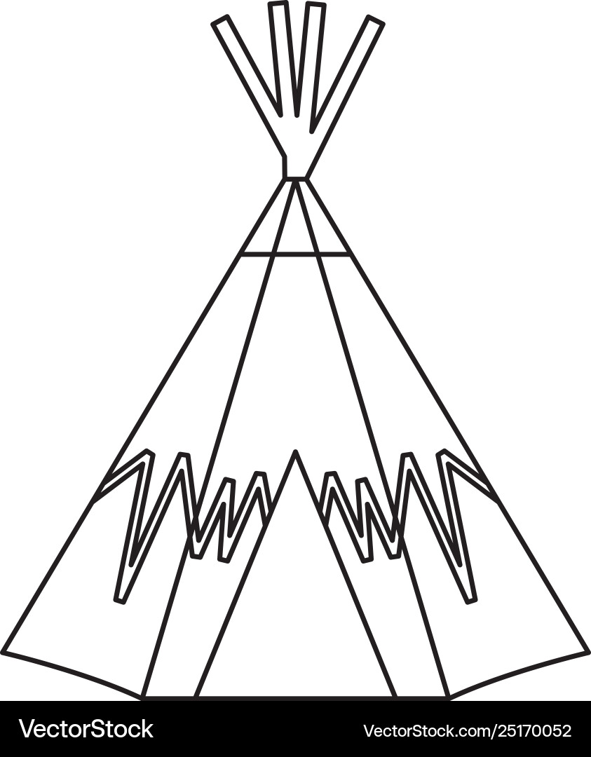 Tipi teepee eps Royalty Free Vector Image - VectorStock