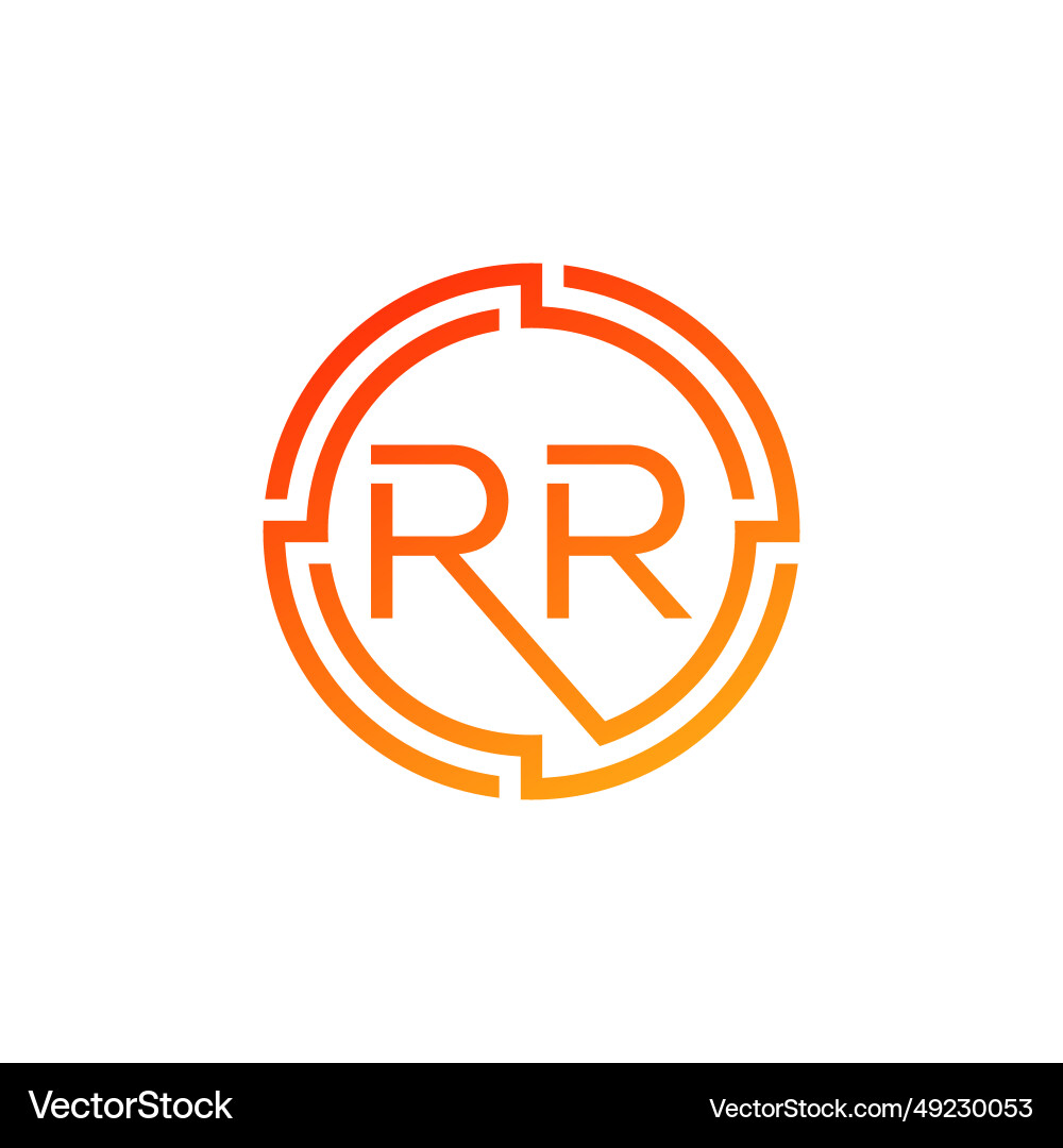 Abstract RR Circuit Logo Royalty Free Vector Image