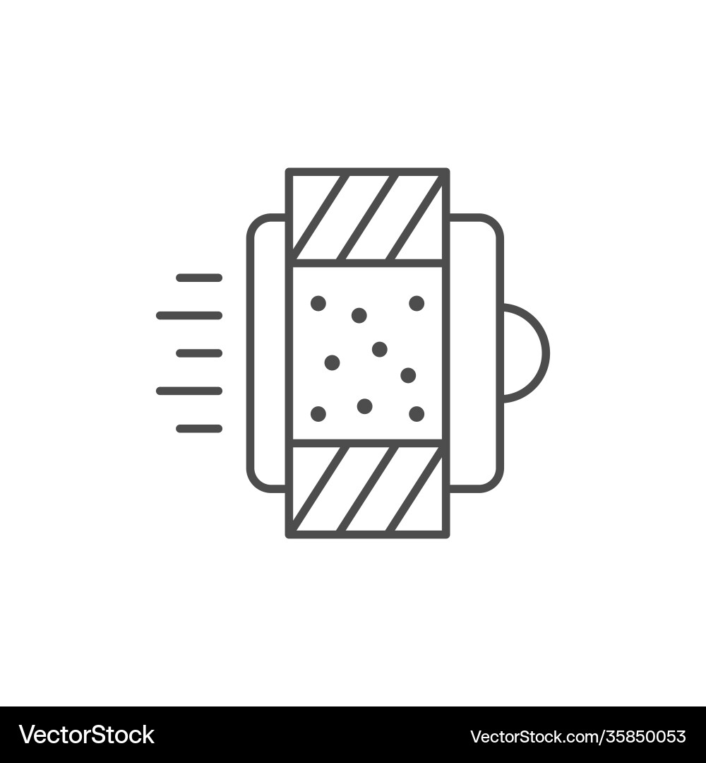 Air recuperator line outline icon Royalty Free Vector Image