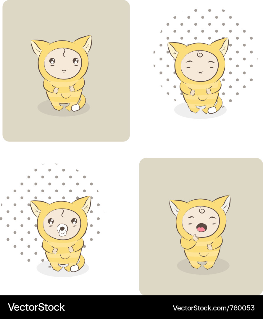 Baby kitten Royalty Free Vector Image - VectorStock