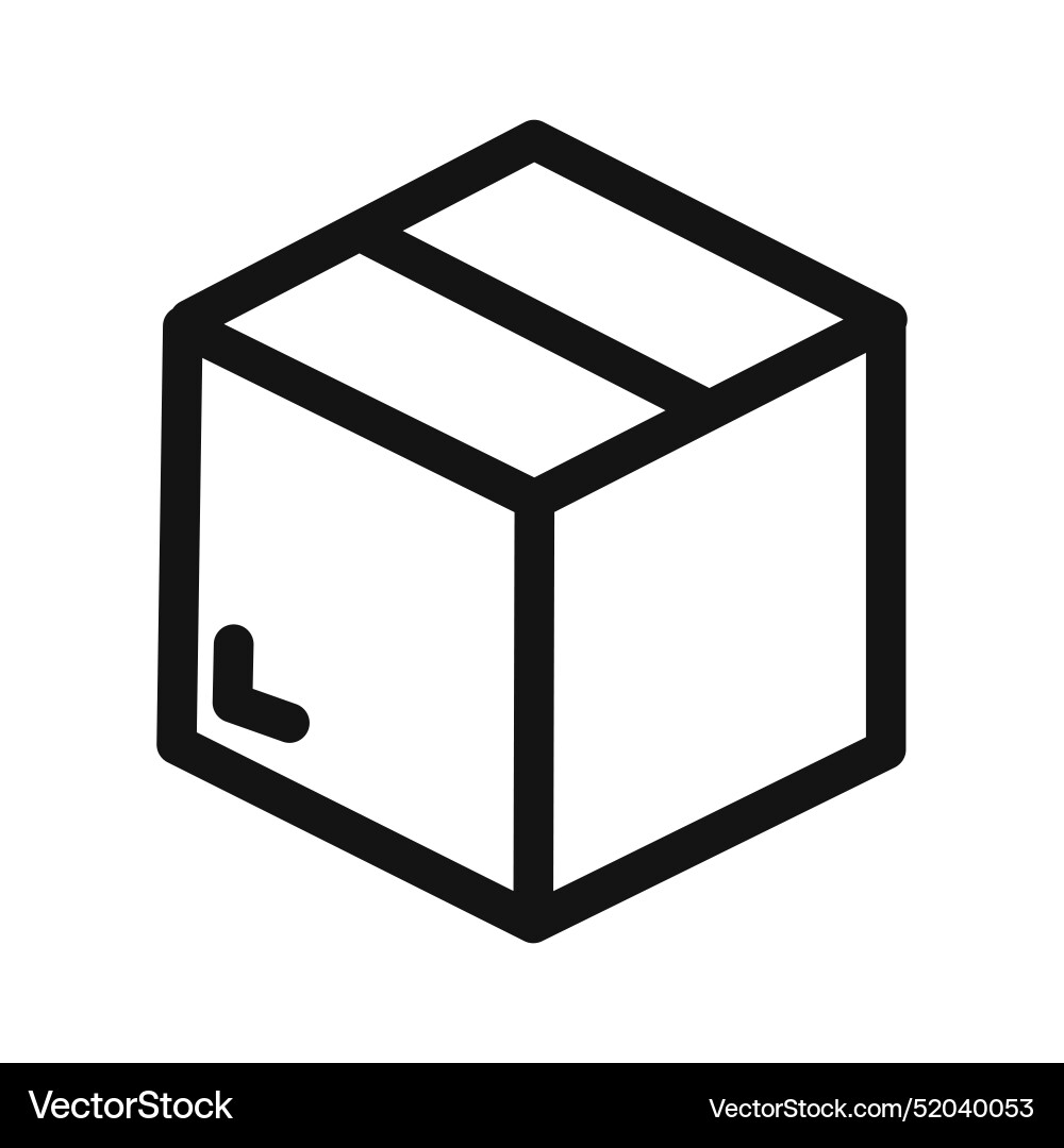 Box icon black and white sign Royalty Free Vector Image