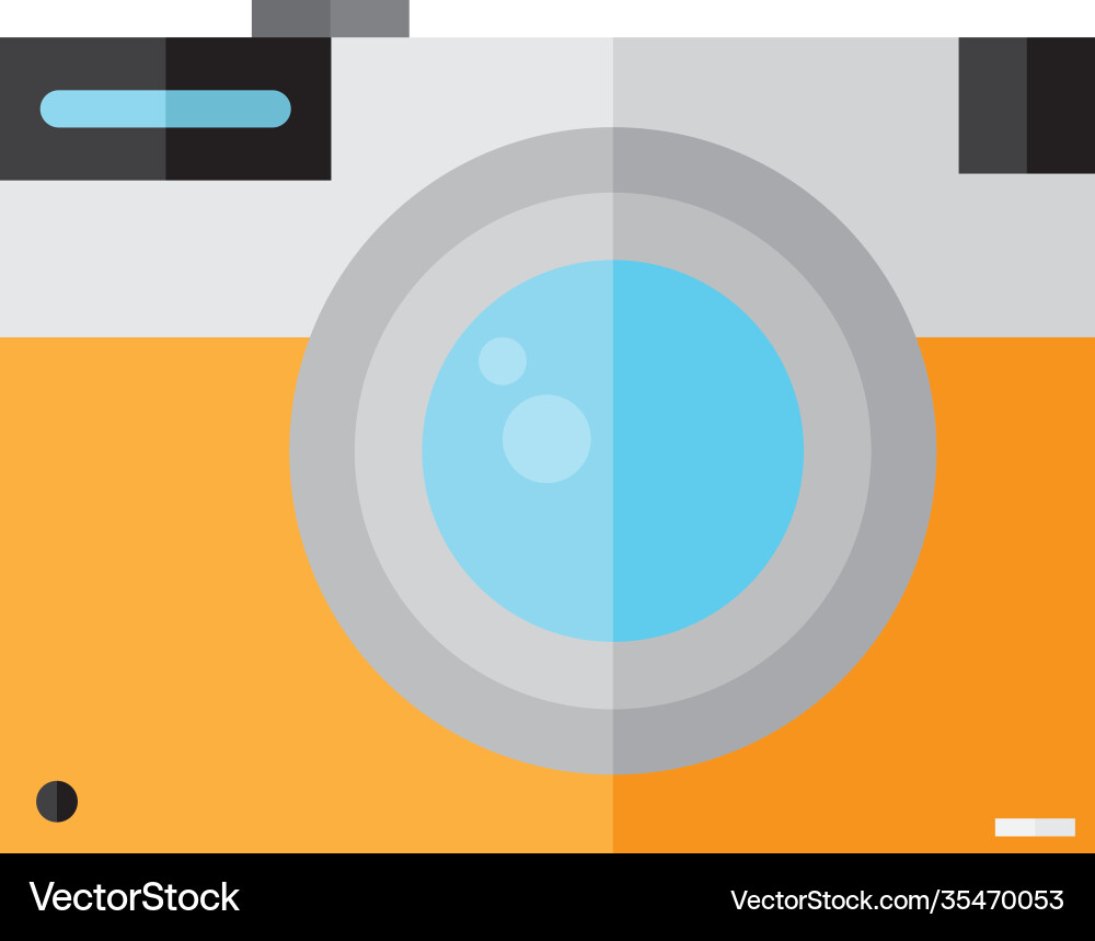 Camera photographic device flat style icon Vector Image