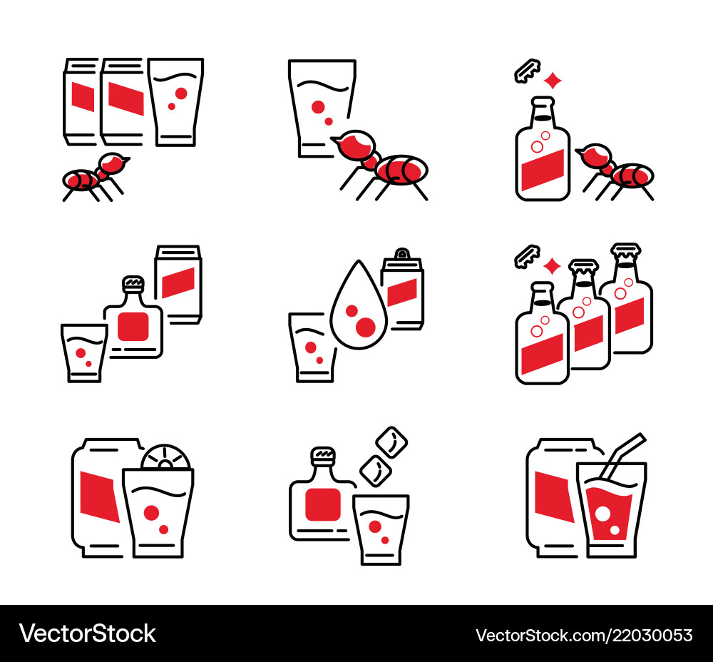 Cola soft drink icon set Royalty Free Vector Image