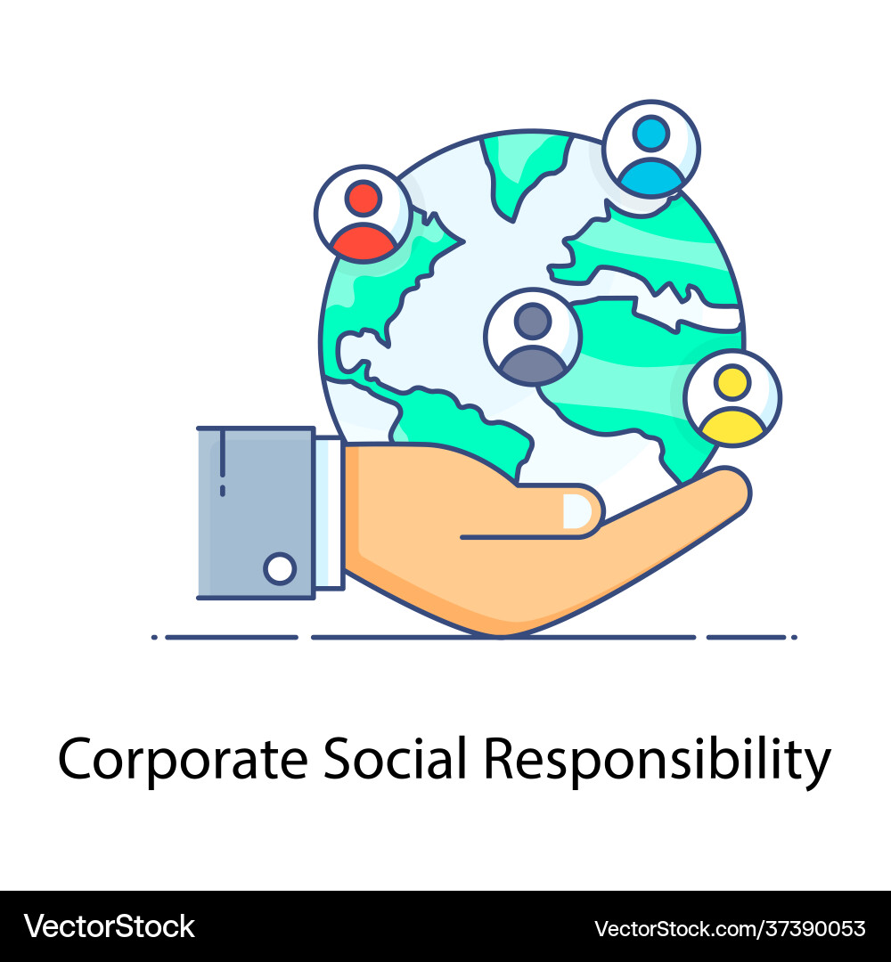 Corporate social responsibility Royalty Free Vector Image