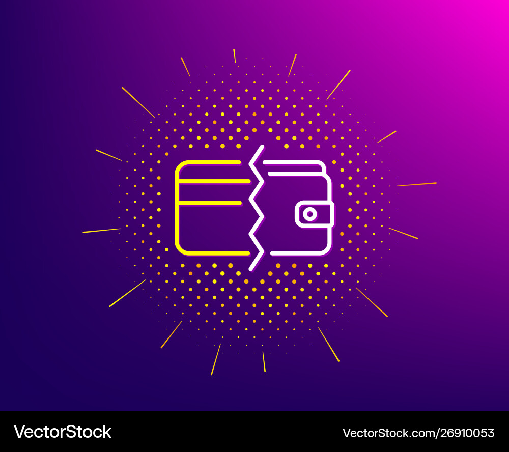 Credit card or cash line icon payment methods Vector Image