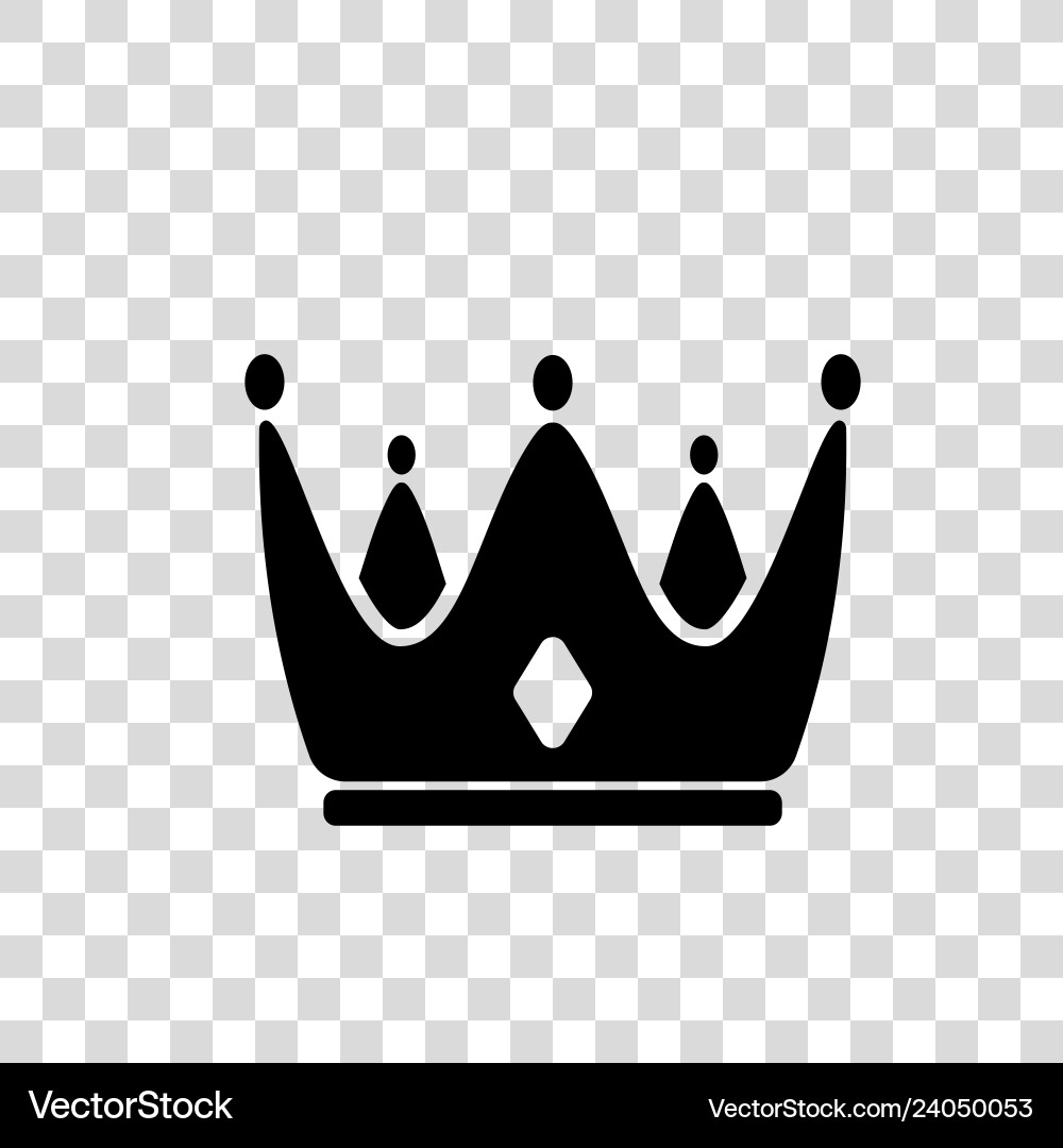 Crown icon in trendy flat style isolated on white Vector Image