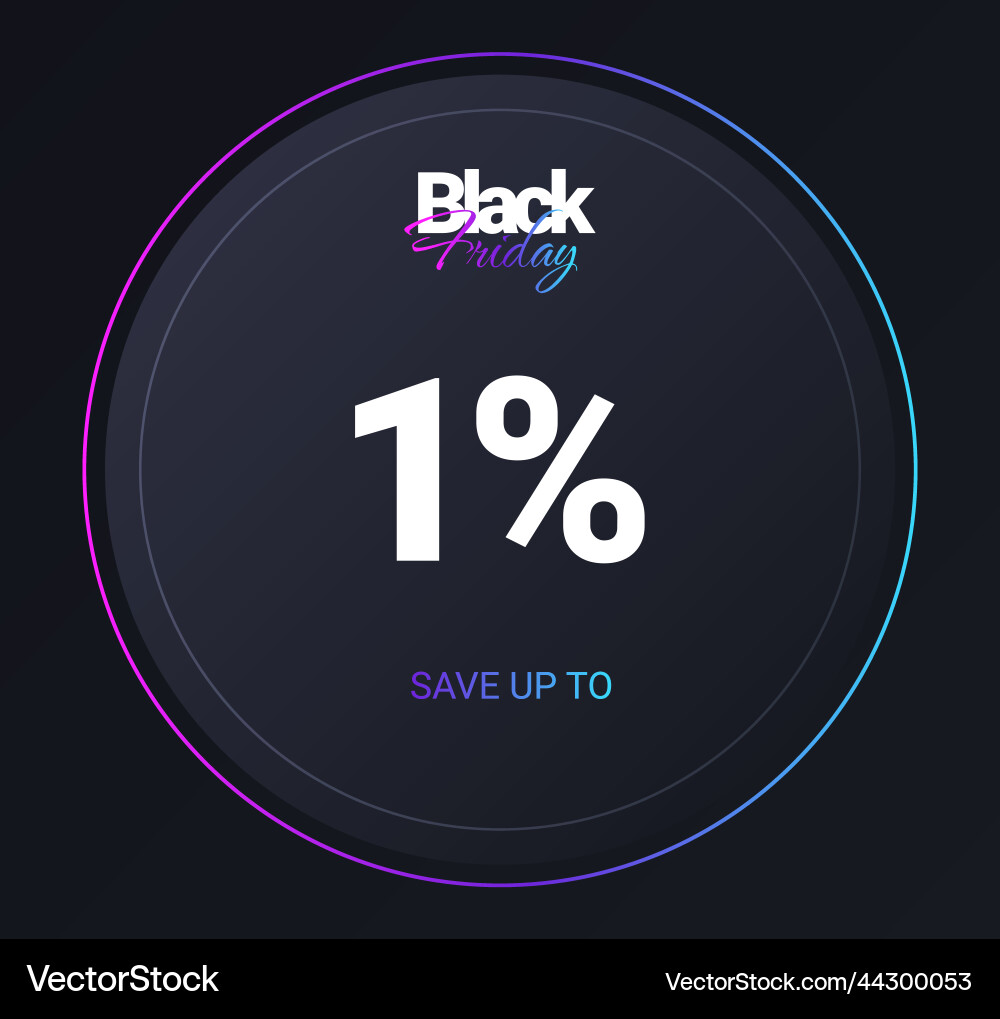 Discount 1 percent concept Royalty Free Vector Image