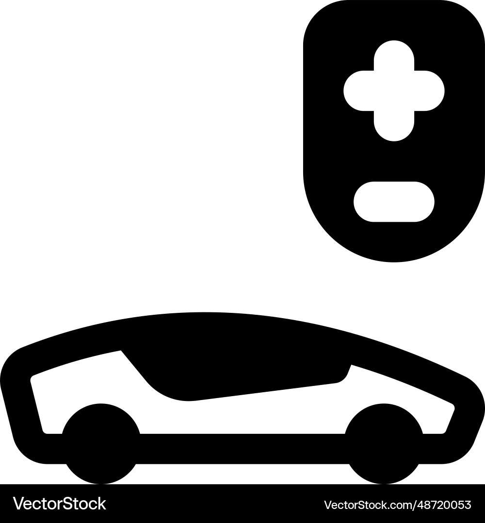 Ev car with volume isolated on white background Vector Image