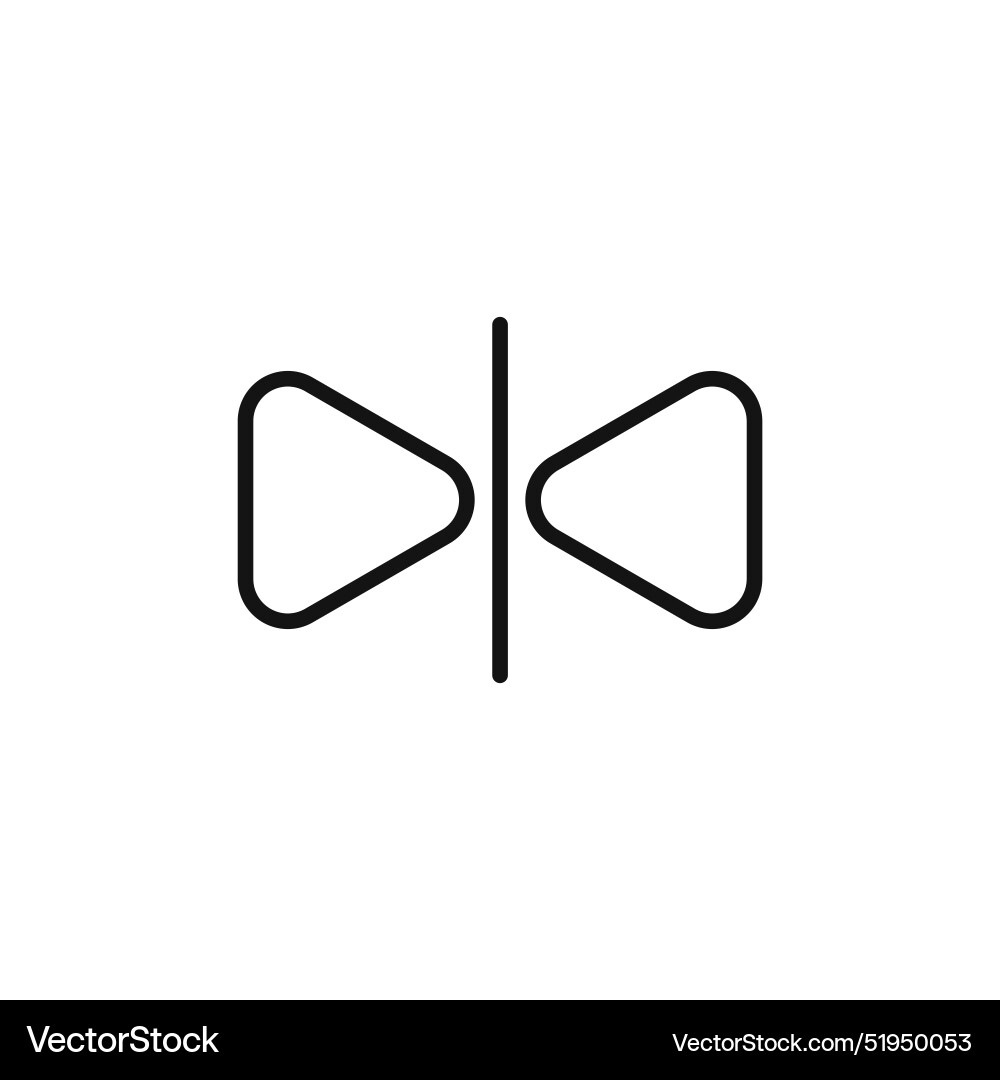 Flip logo sign outline Royalty Free Vector Image