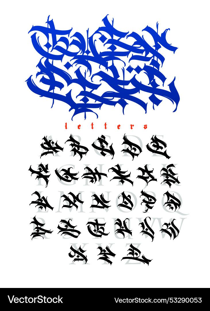 Tagging Alphabet Styles Graffiti Tag Style Alphabet Royalty Free