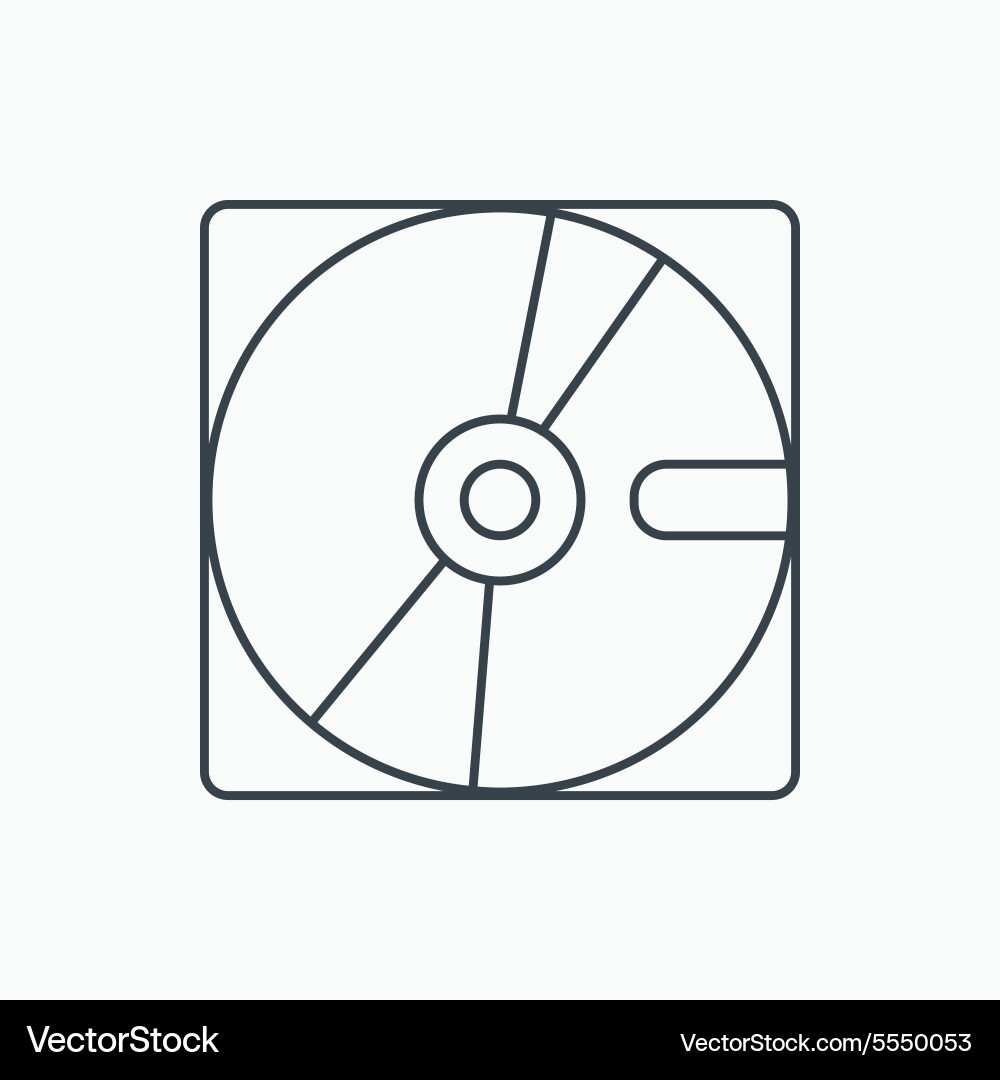 Harddisk icon hard drive storage sign Royalty Free Vector