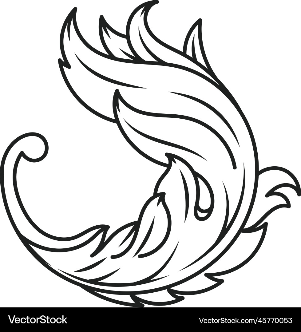 Ornate Filigree Scroll Decoration Royalty Free Vector Image