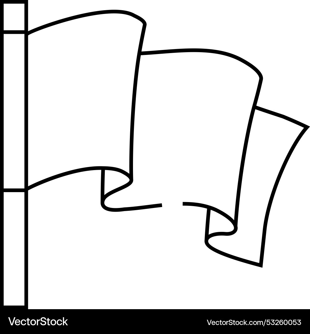 Red flag line icon Royalty Free Vector Image - VectorStock