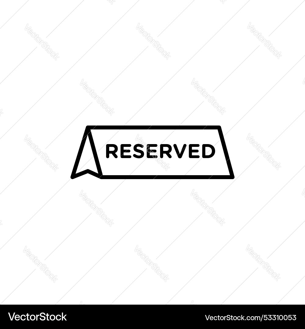 Reservation table icon isolated on white Vector Image