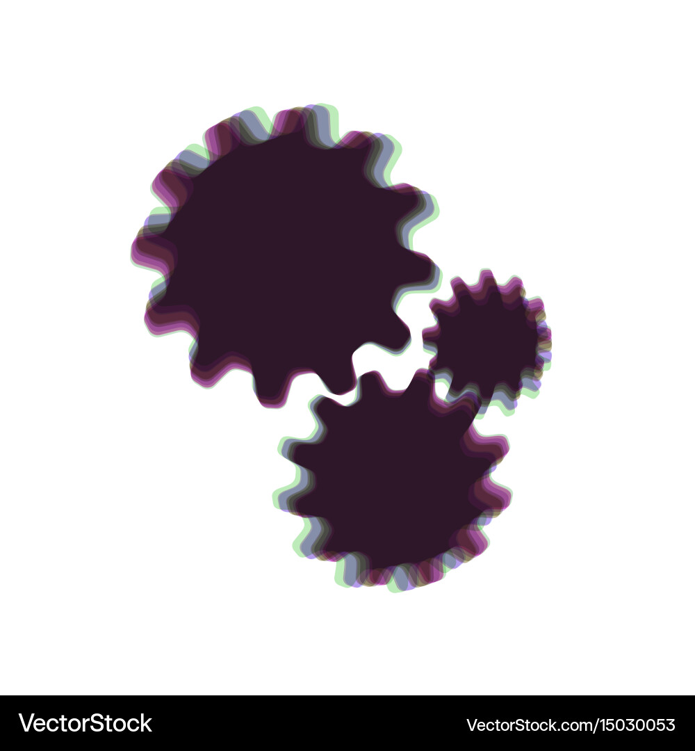 Settings sign colorful icon Royalty Free Vector Image