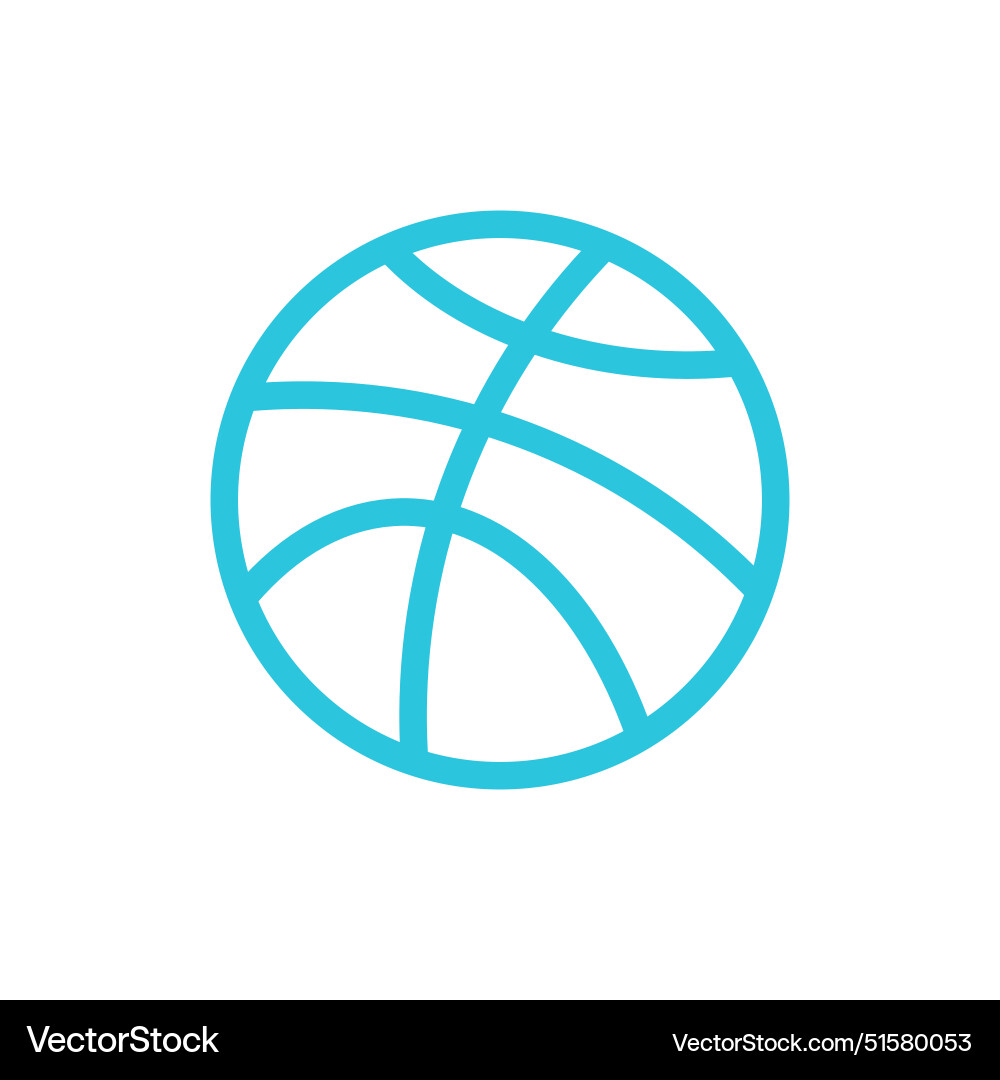 Simple basketball icon isolated on white Vector Image
