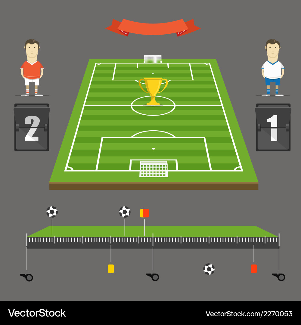 Soccer match statistics template Royalty Free Vector Image