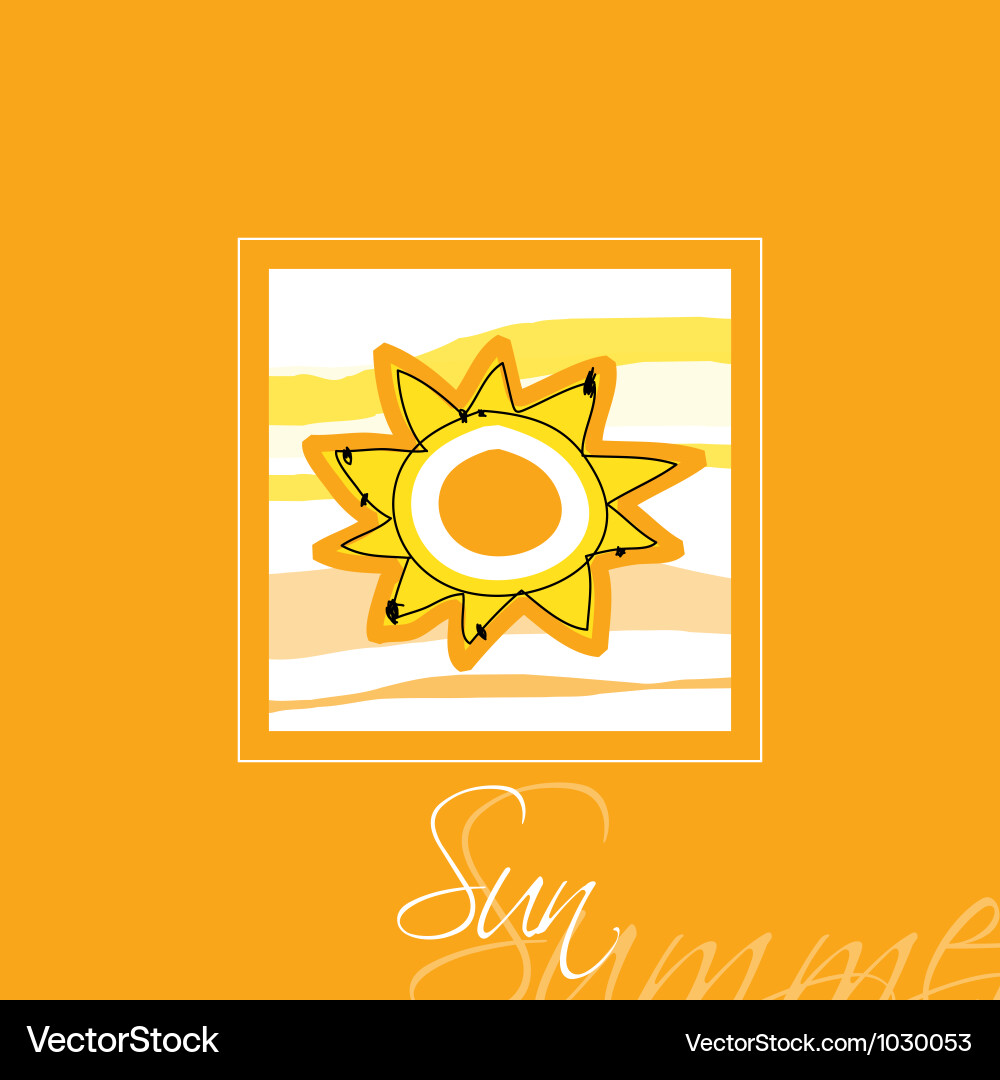 Sun card Royalty Free Vector Image - VectorStock
