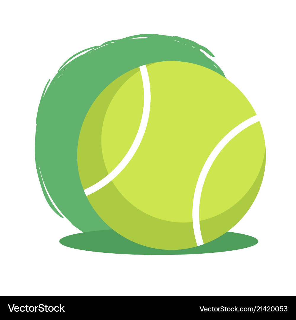 Tennis ball sport Royalty Free Vector Image - VectorStock