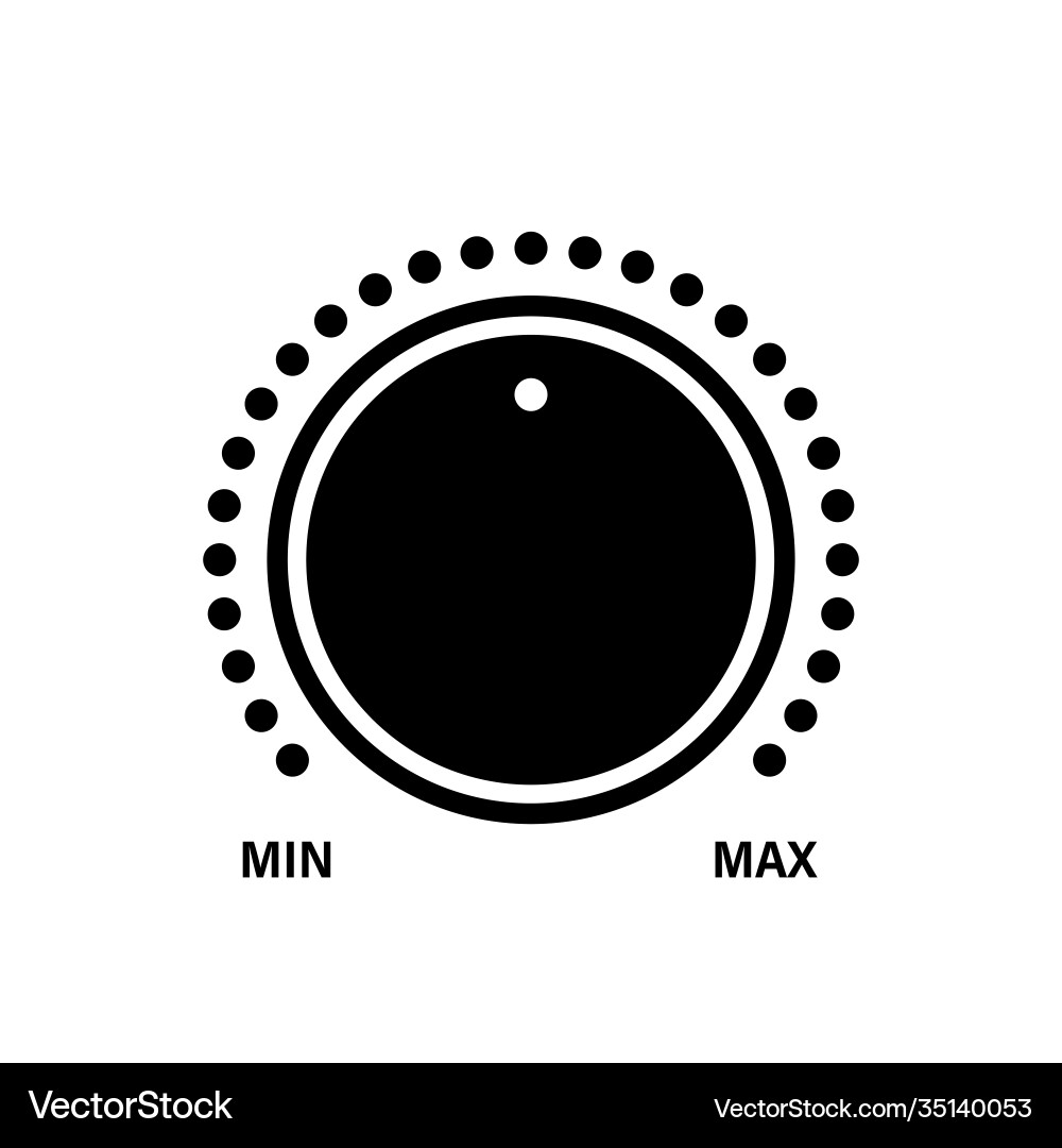 Volume knob level icon control sound Royalty Free Vector