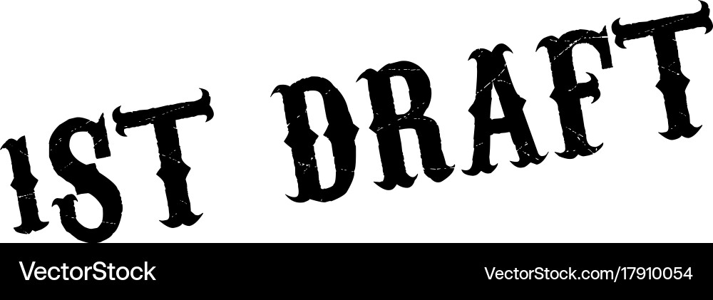 1st draft rubber stamp Royalty Free Vector Image