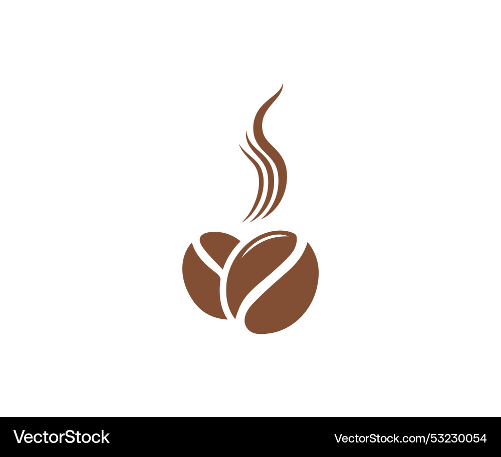 A cup of coffee logo template Royalty Free Vector Image