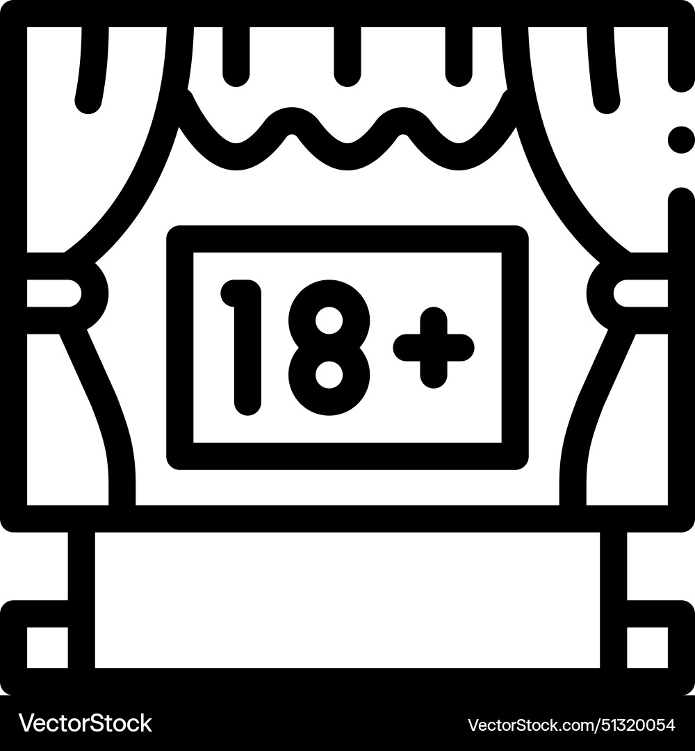 Age icon thin linear style design isolated Vector Image