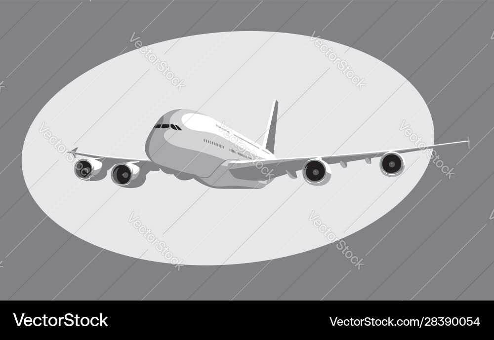 Airbus a380 Royalty Free Vector Image - VectorStock