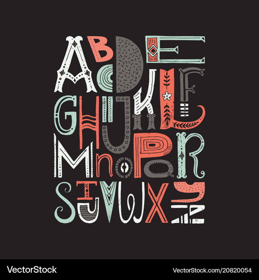 Alphabet poster Royalty Free Vector Image - VectorStock