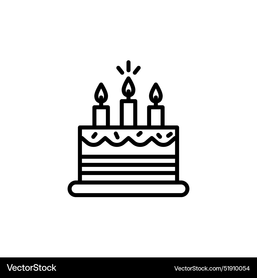 Birthday cake icon perfect for celebrations Vector Image