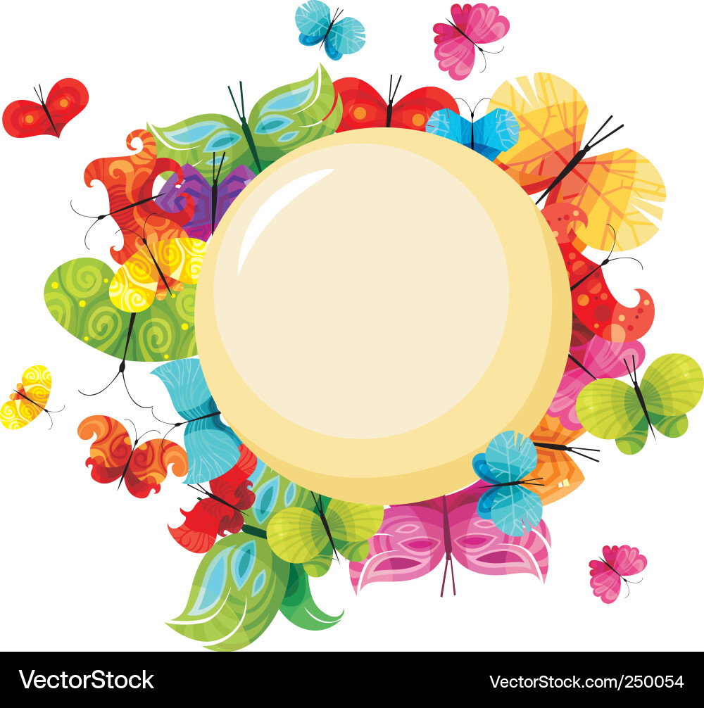 Colorful Butterfly Border Royalty Free Vector Image