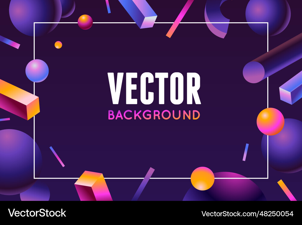 Design template and in 80s style bright Royalty Free Vector