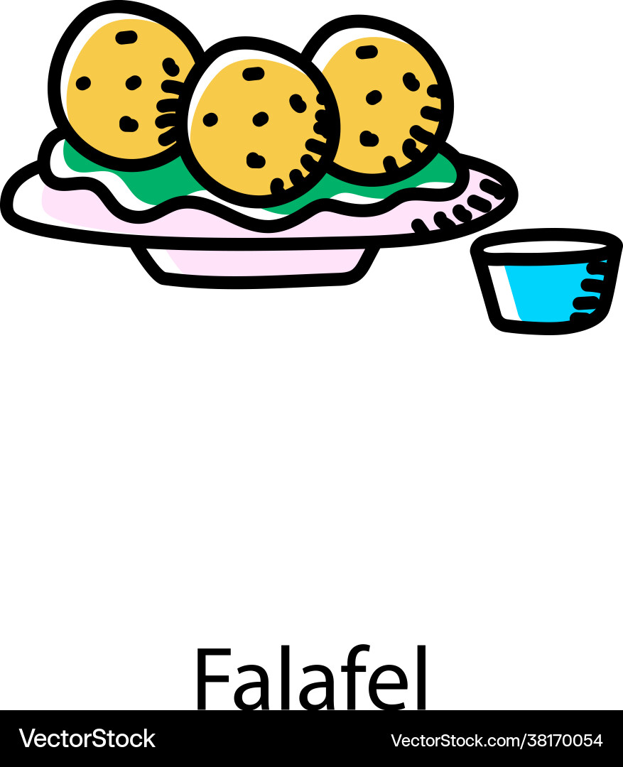 Falafel Royalty Free Vector Image - VectorStock