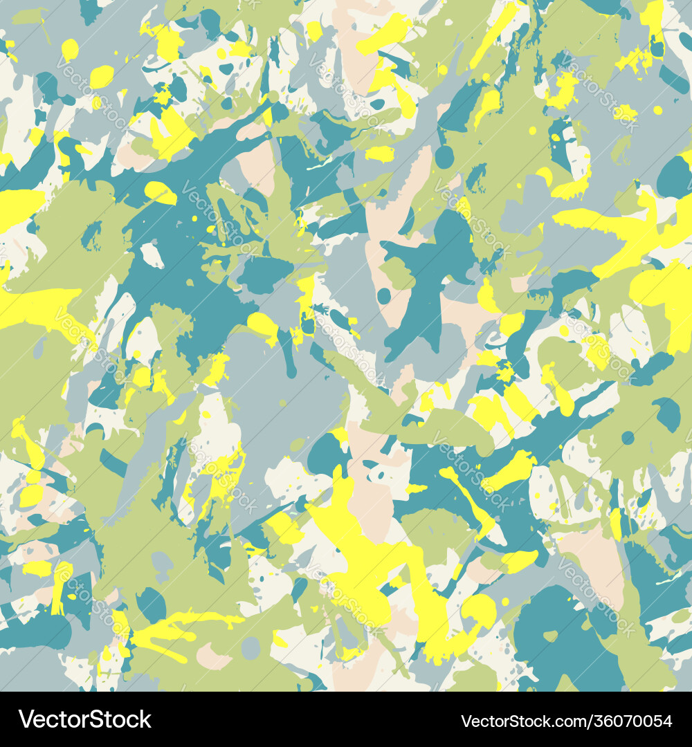 Funky abstract color paint splashes seamless Vector Image