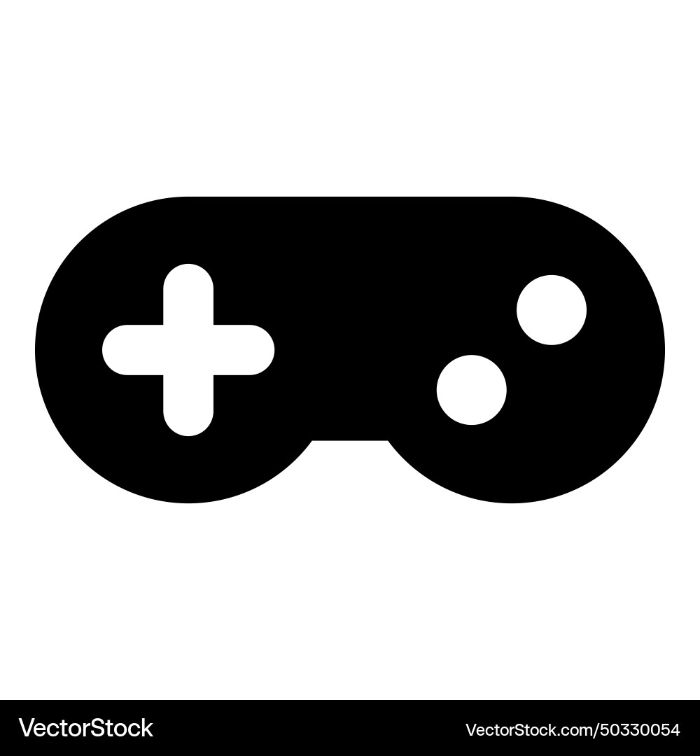 Gamepad flat icon isolated on white background Vector Image