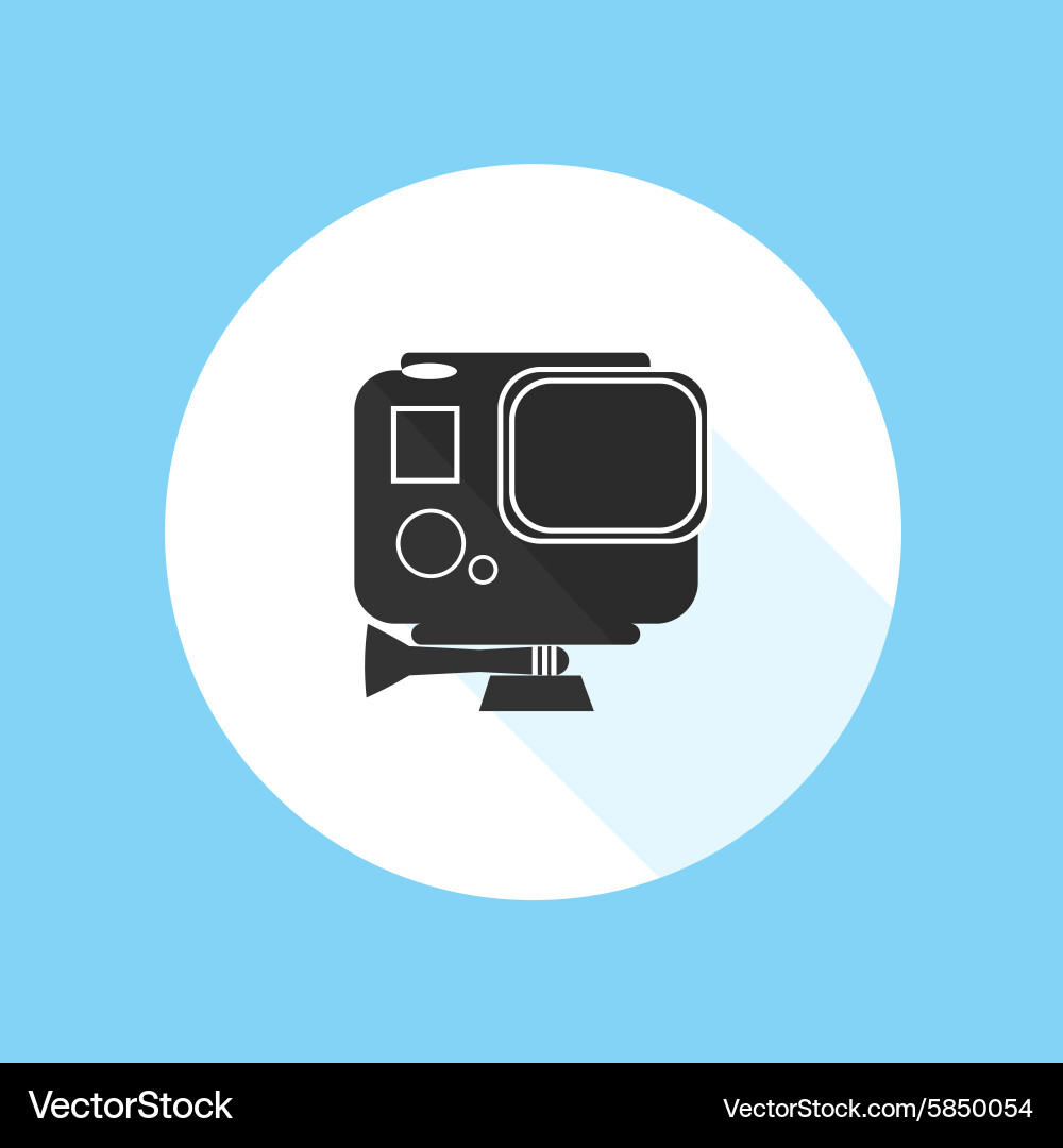 Gopro Hero Action Camera Silhouette Royalty Free Vector