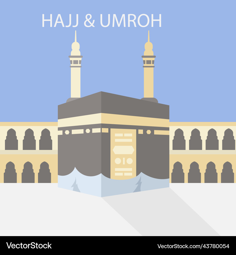 Hajj and umroh mabrour background Royalty Free Vector Image