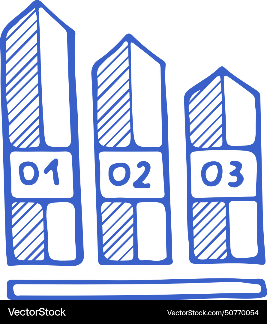 Infographic element hand drawn data distribution Vector Image