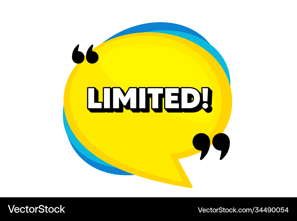 Limited symbol special offer sign Royalty Free Vector Image
