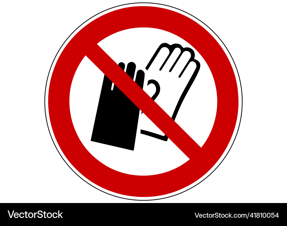 No gloves Royalty Free Vector Image - VectorStock