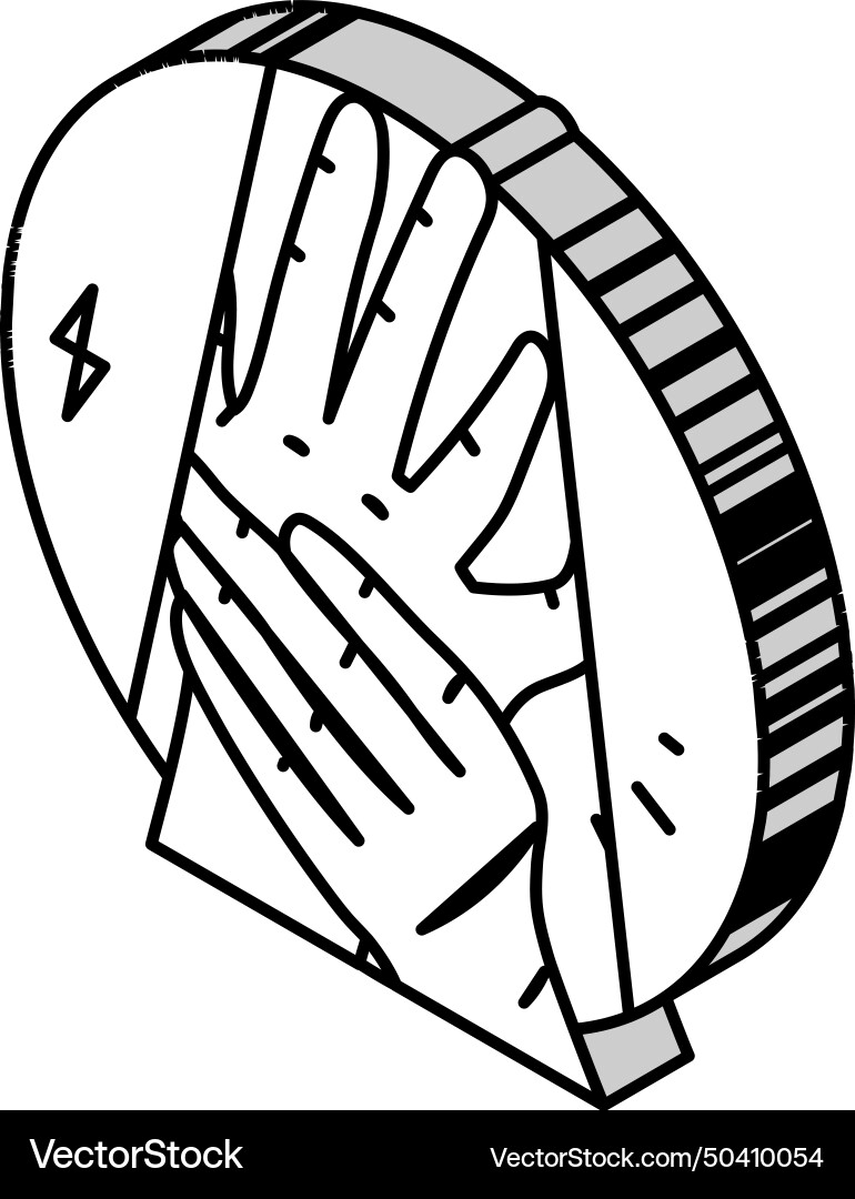 Numbness tingling disease symptom isometric icon Vector Image