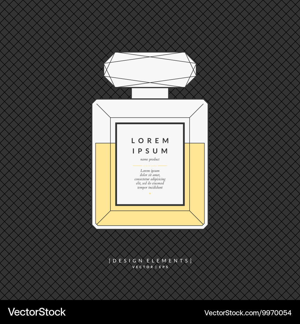 Perfume bottle design template Royalty Free Vector Image